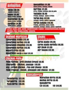 Menu - Taco Boy's